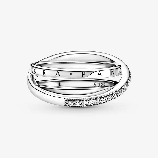 Anillo Cruzado triple Banda de Pave 199057C01 – Joyería acebo ...